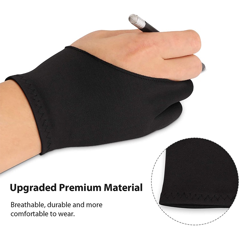 XS/S/M/L Two-finger Painting Gloves / Anti-Touch Resistant Tablet ...