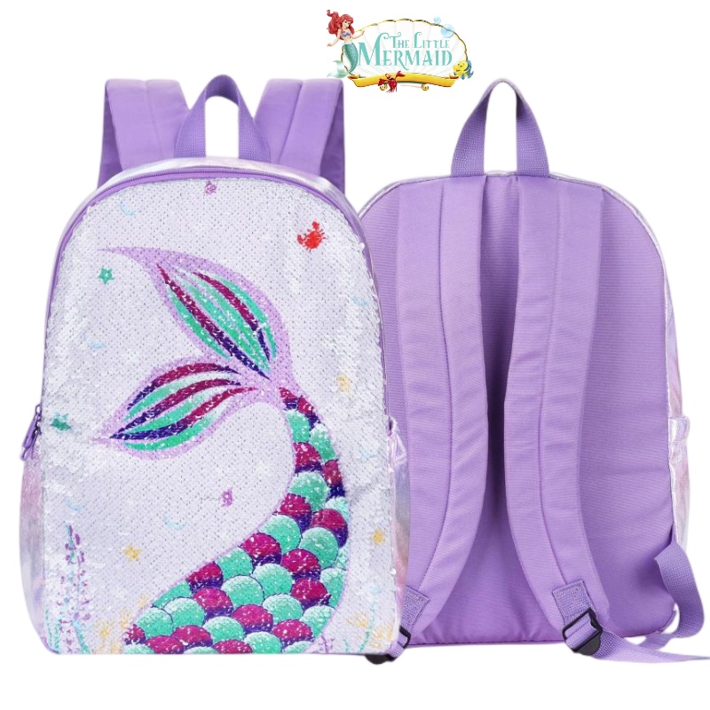 Mermaid Tail Backpack Cartoon Sequin Large Capacity Student School ...