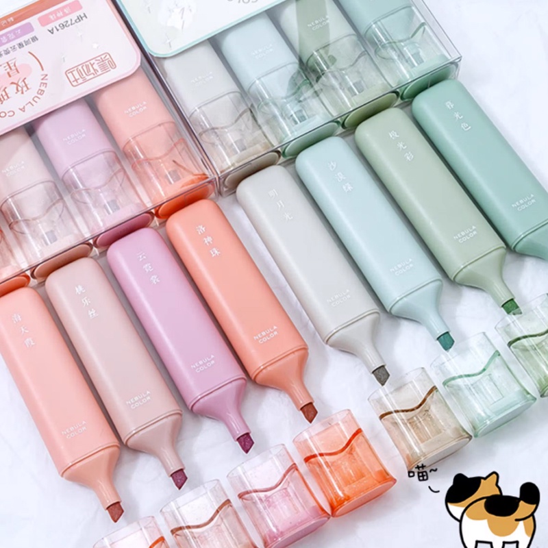 4 Pcs Boxed Fantasy Colorful Flashing Shiny Highlighters Student ...