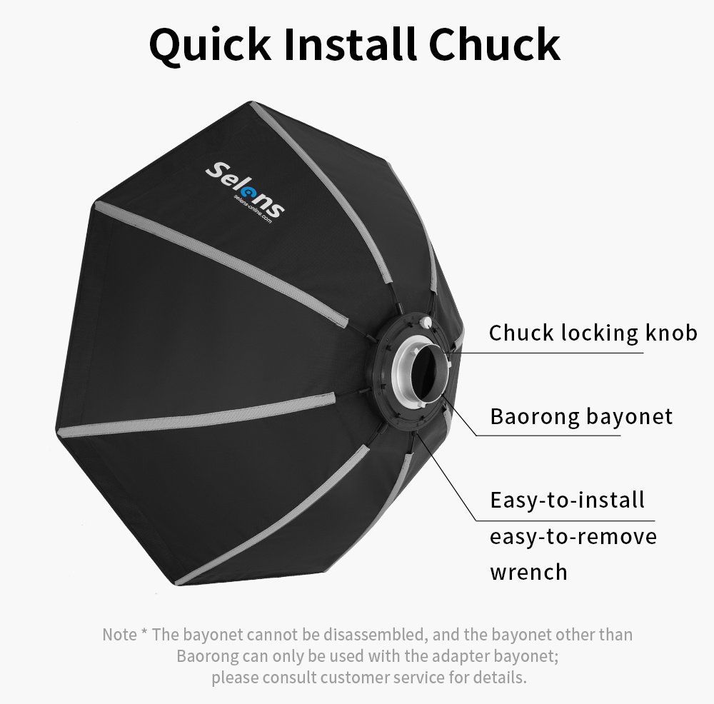 Selens Photography Softbox 82/105cm Lighting Parabolic Umbrella Soft ...