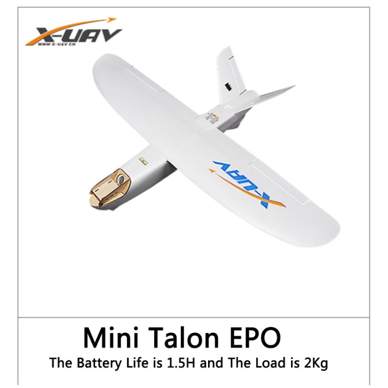 X-uav Mini Talon EPO 1300mm Wingspan V-tail FPV RC Model Radio Remote ...