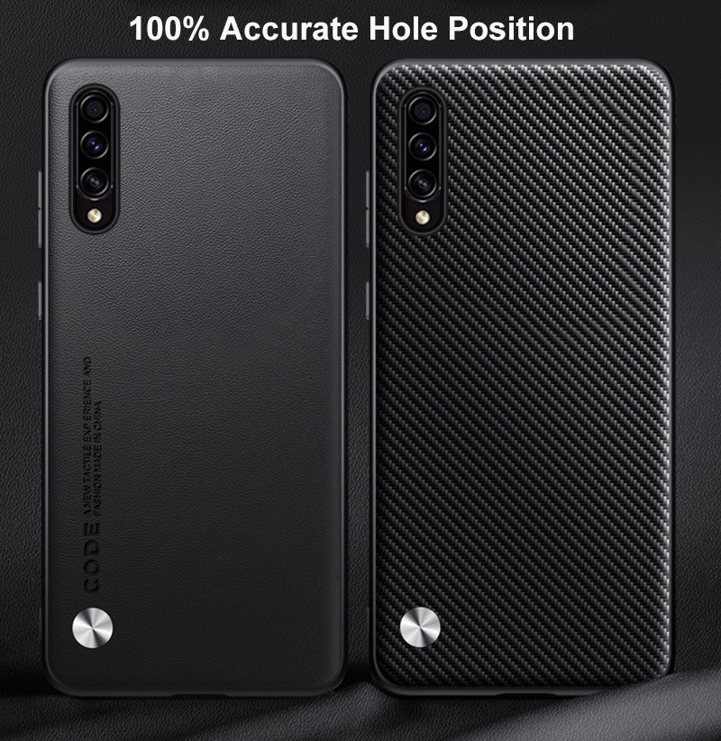 For Samsung Galaxy A50 A50s A30s A70 Fashion Leather Texture Back Cover ...