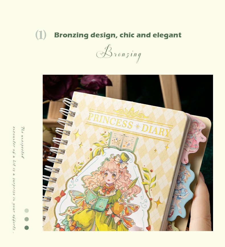 A5 Coil Notebook Bronzing Cover Kawaii Anime Characters Journal ...
