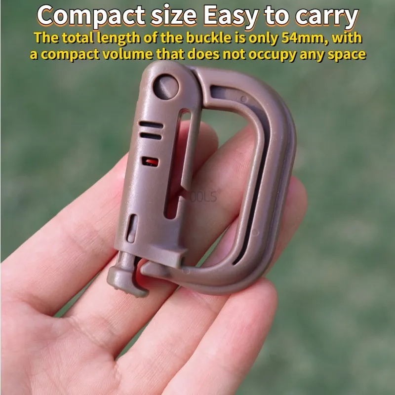 Outdoor Tactical Carabiner Clip Portable Mountaineering Buckle Tool D ...