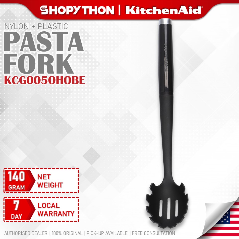 KITCHENAID Classic Pasta Fork KCG005OHOBE (Onyx Black) Spaghetti Server ...