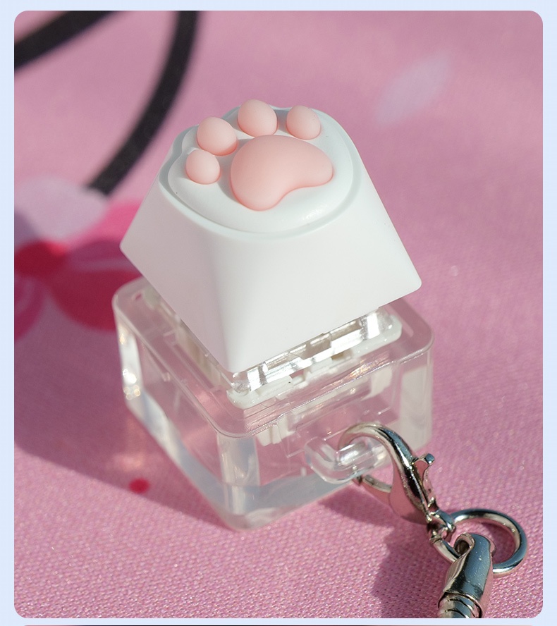 Lychee gaming New Cute MeowMeow cat claw keycap girl pink mechanical ...