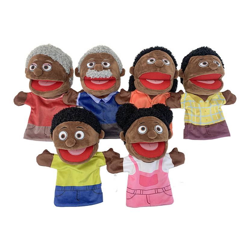 12-30cm Open Mouth Africa Full Africa Family Hand Puppet Plush Cute ...