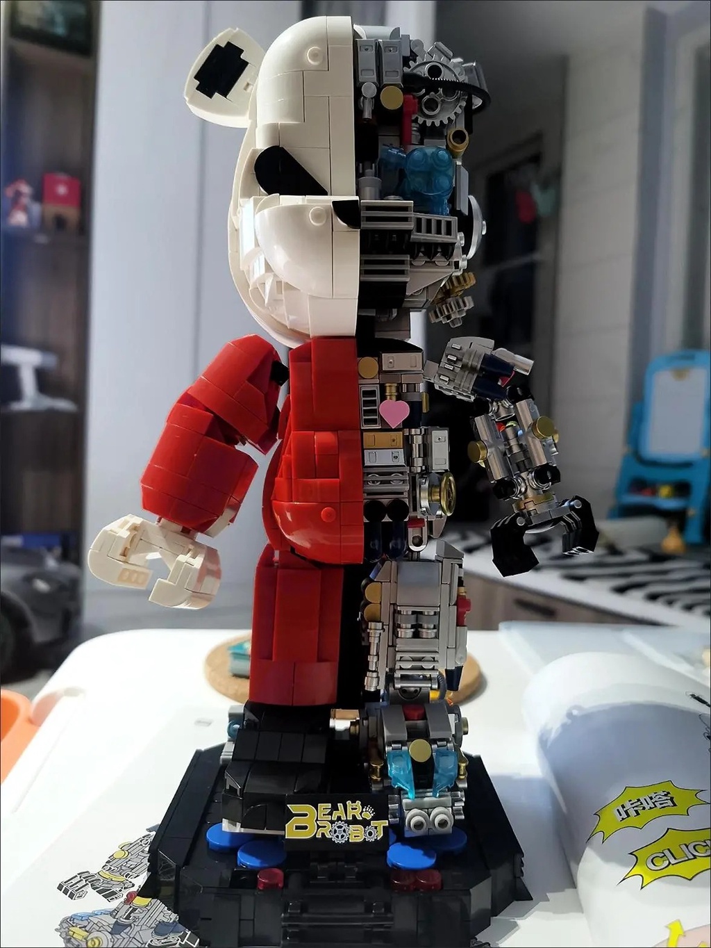 Mechanical Violent Bear 3D Half-Body Model Robot Building Blocks Bricks ...