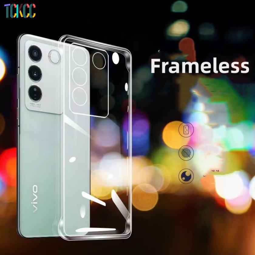 Simple Transparent Frameless Hard Phone Case For Vivo V27 Pro V27e V25 ...