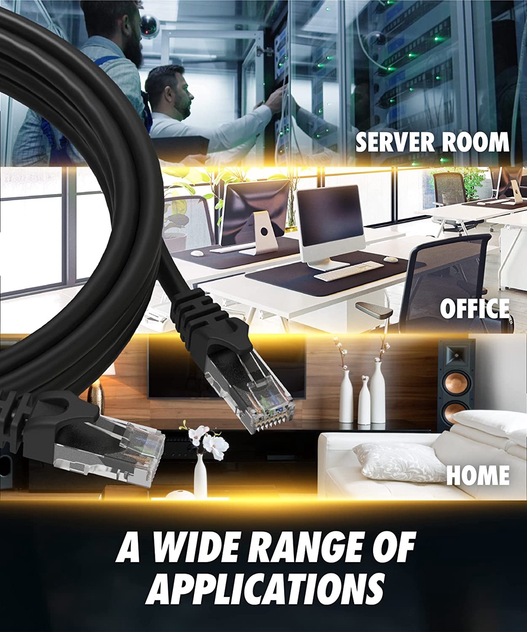 ZoeRax Ethernet Cable Cat6 24AWG Gigabit High Speed 1000Mbps Internet ...