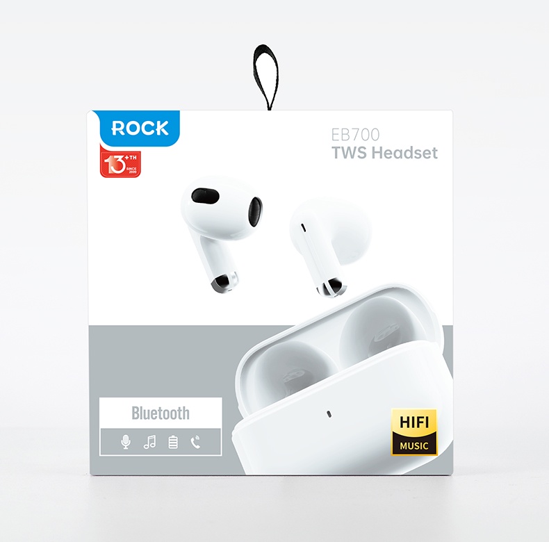 For ROCK EB700 TWS Bluetooth Earphone Case PC ABS 5.3 Wireless Sports ...