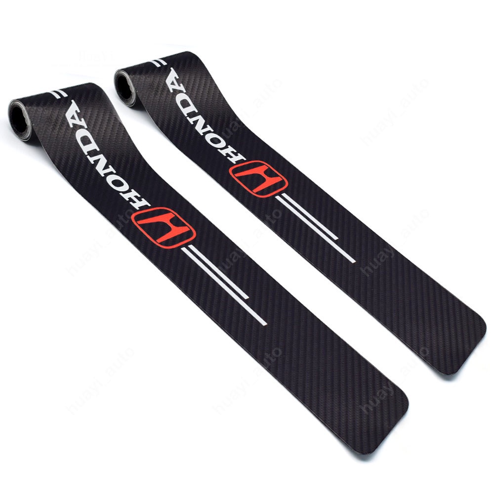 Honda HRV HR-V Car Door Sill Sticker Anti-Scratch Carbon Fiber leather ...