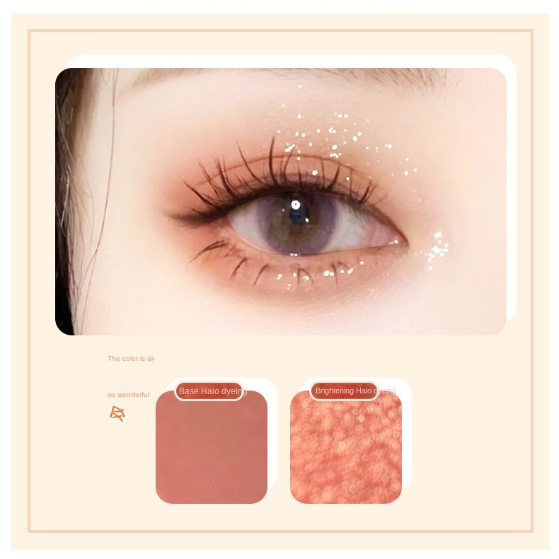 High-end Dual Colour Highlighter Eyeshadow Palette Lasting Brightening ...