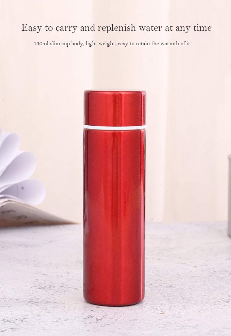 130ML Portable Pocket Thermos Bottle Stainless Steel Mini Thermal Water ...