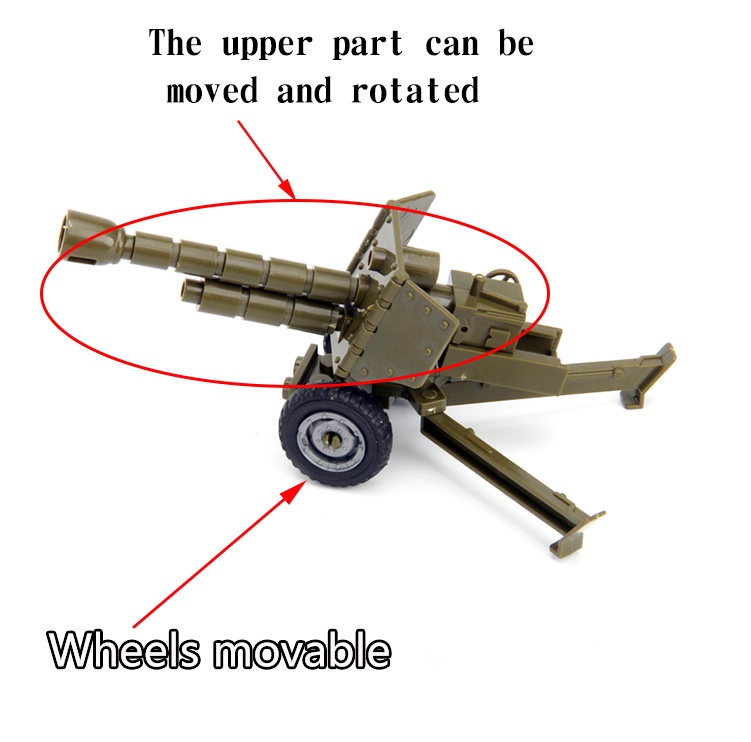 Military DIY Model Cannon Howitzer Interested Educational Building ...