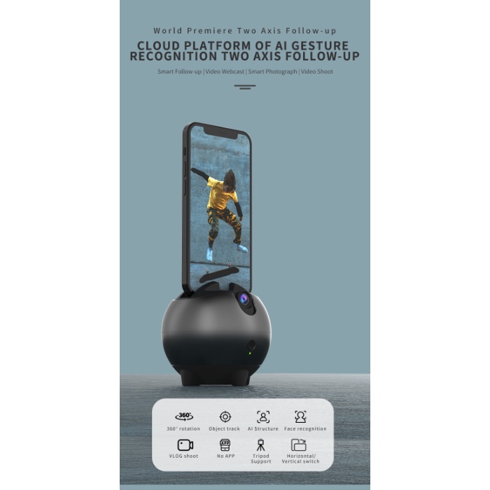 AI Gesture Recognition Dual Axis Follow-up Automatic Face Tracking ...
