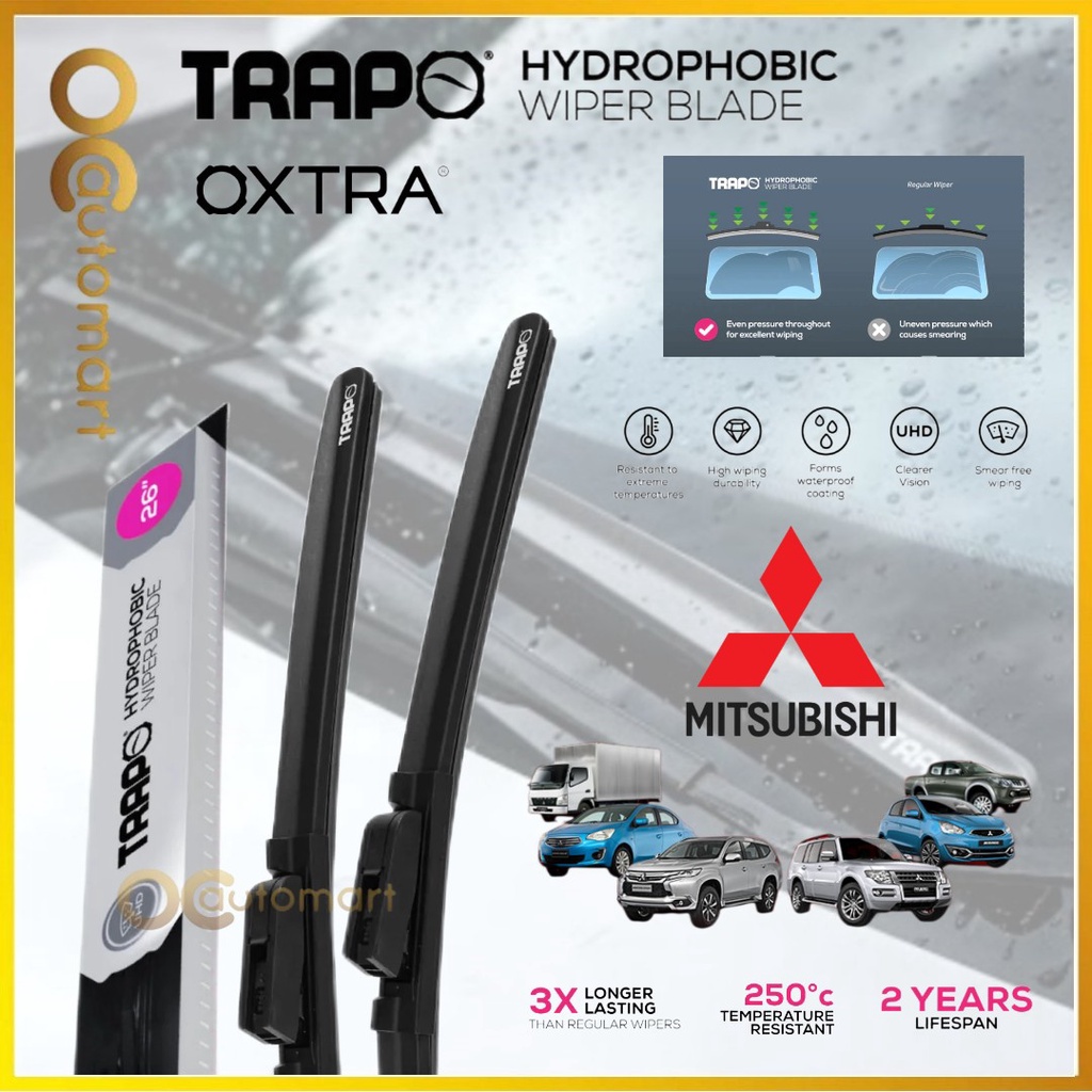 Trapo Hydrophobic Mitsubishi Car Wiper Blades (1 Sets) Storm Outlander ...