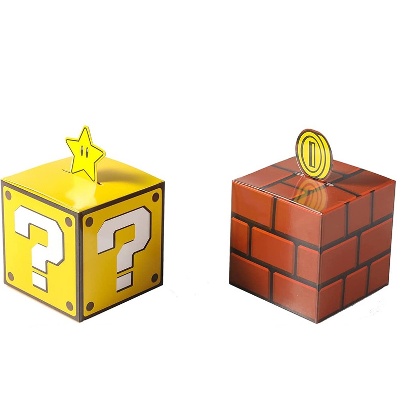 Super Mario Bros Gold Coin Props Brick Candy Box Cartoon Game Theme ...