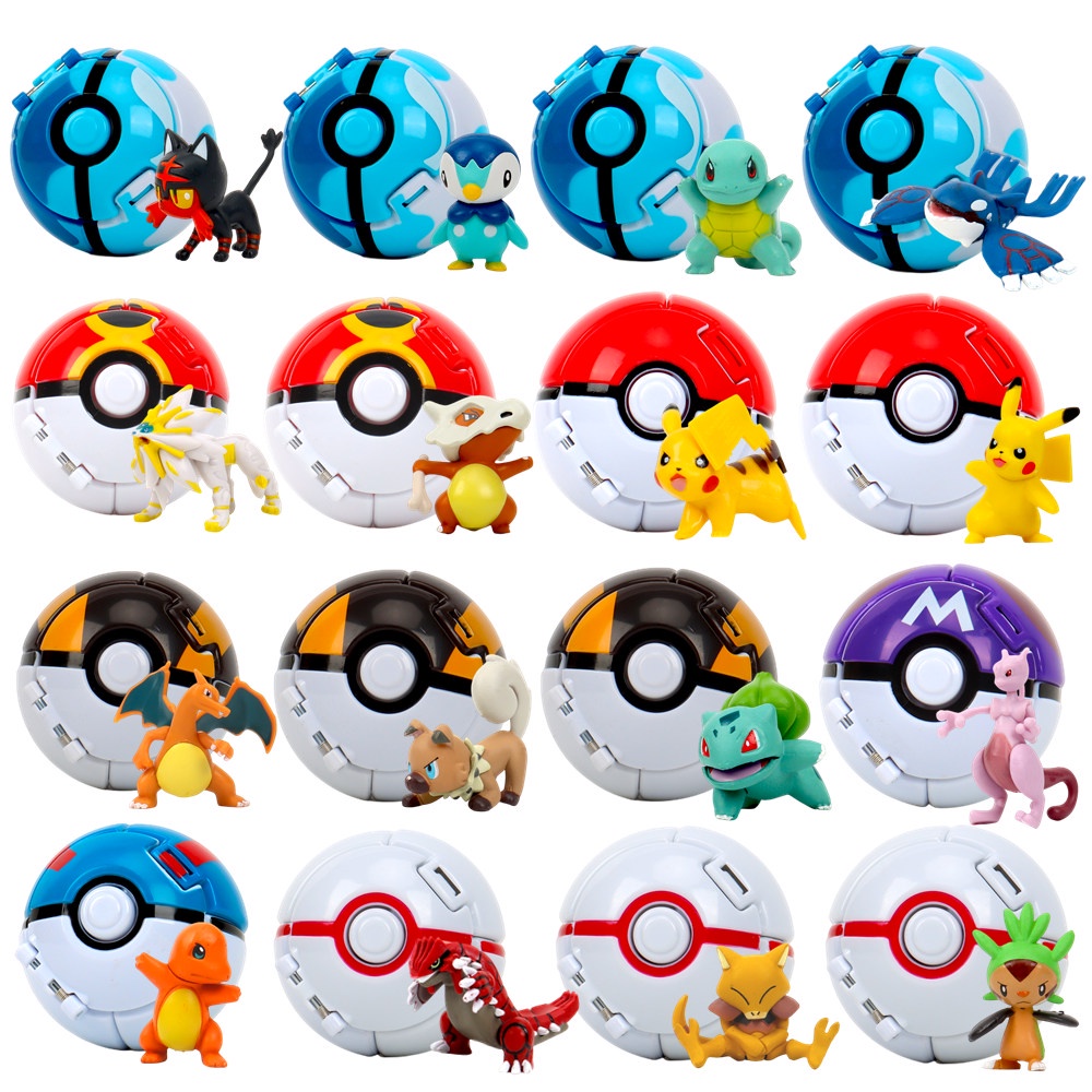 Anime Pokemon Variant Ball Toy Model Pocket Monsters Figure Pikachu ...