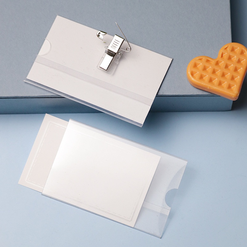 Transparent Document ID Card Clip Protective Cover / PVC Waterproof ...