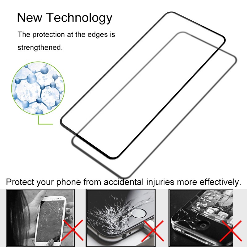 2 in 1 for OPPO A77S Tempered Glass Full Cover Screen Protector with ...