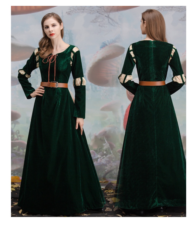 Merida Princess Cosplay Costume for Adult Women Fancy Brave Merida Dark ...