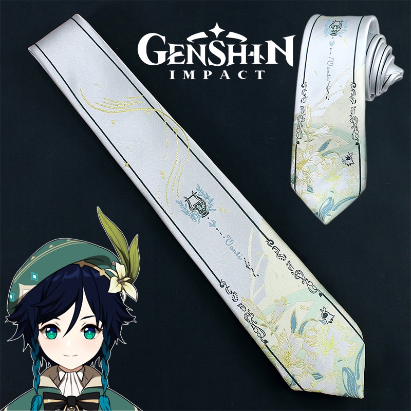 Game Genshin Xiao Venti Wanderer Zhongli Tie Cosplay JK DK Uniform ...