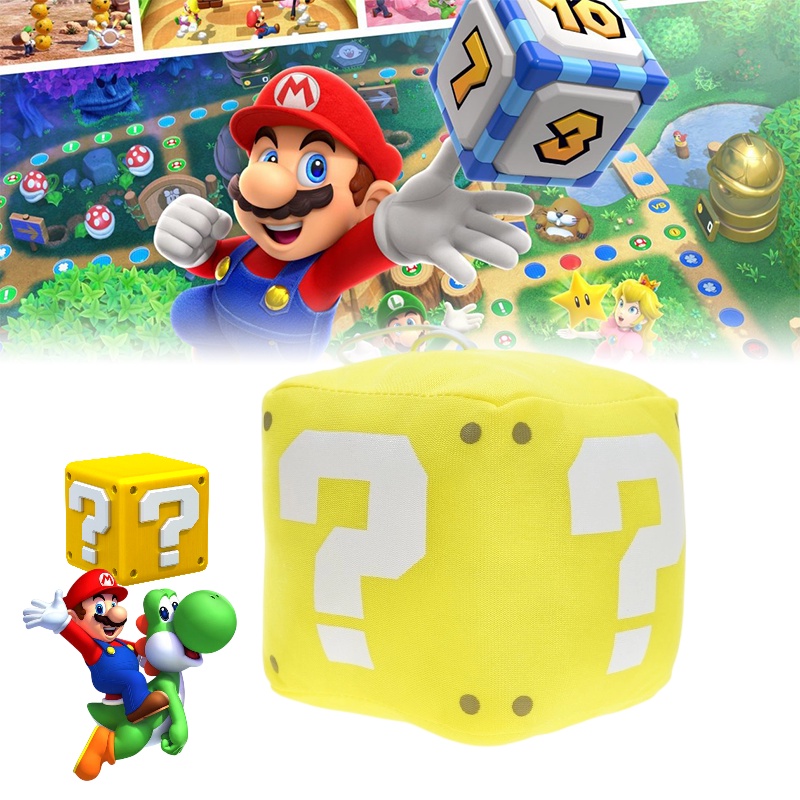 6cm Super Mario Party Plush Toy Question Mark Block Golden Cube Plushie ...