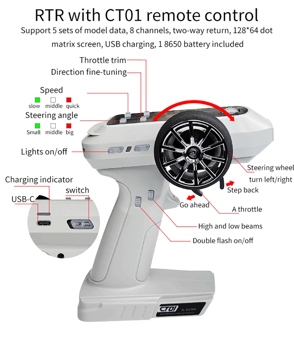 LDARC X43 1/43 MINI RC Electric Remote Control Model Car Desktop ...