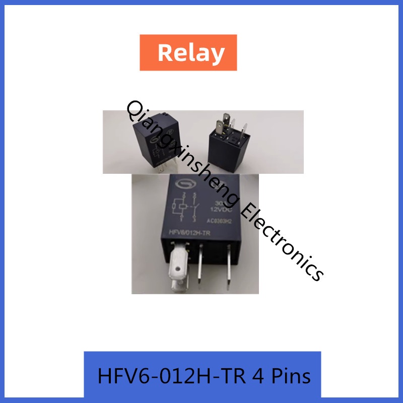 4-pin Car Relay HFV6-012H-TR 12V Car Relay Headlight Fan Air ...