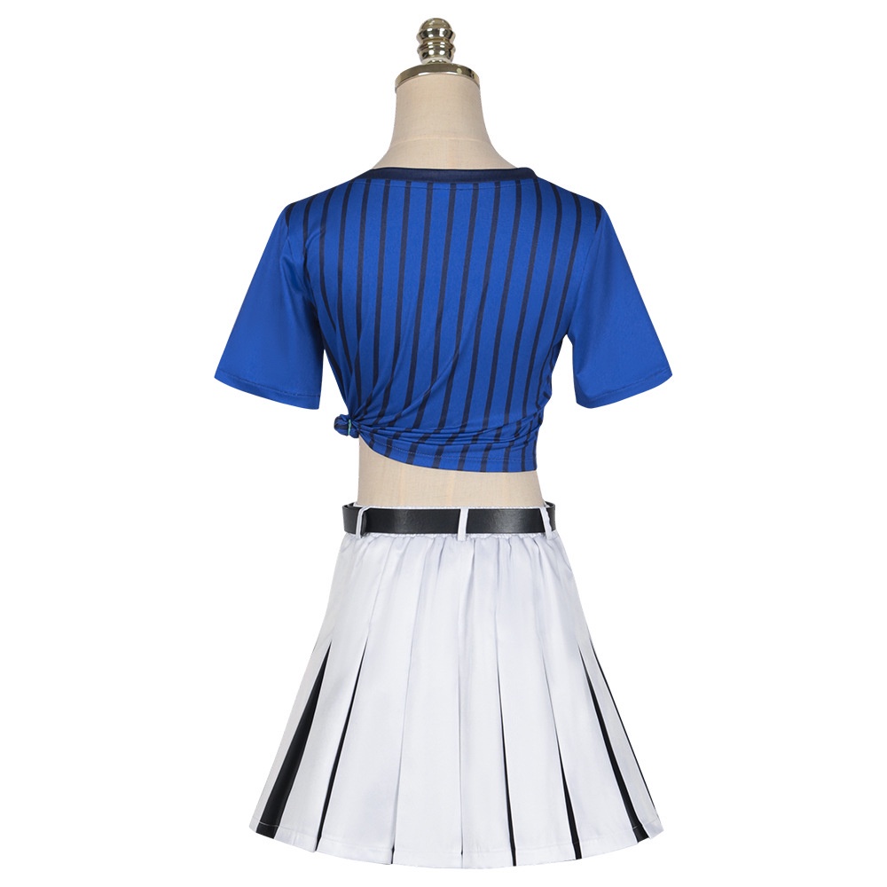 Anime Blue Lock Teieri Anri Cosplay Costume Cheerleading Skirt Dress JK ...