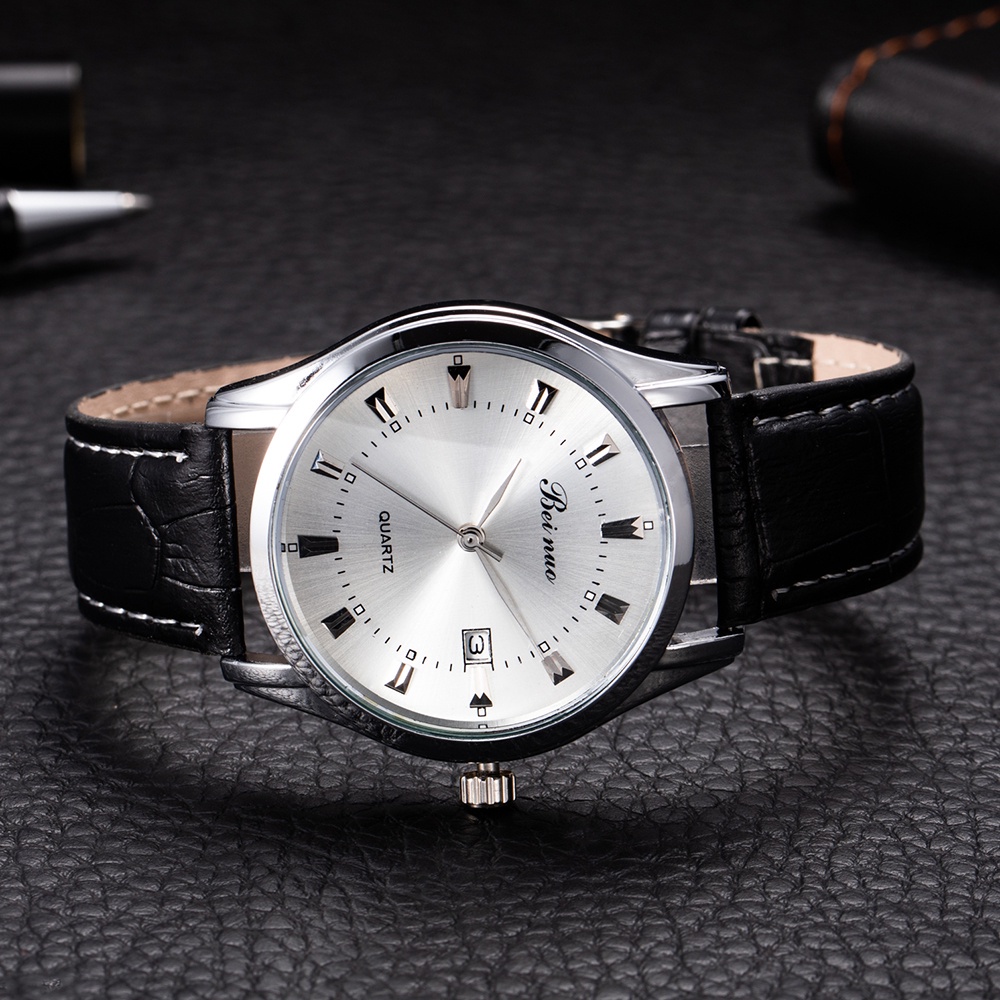 Watch for Men Fashion Business Leather Mens Watch Black Relo Quartz ...