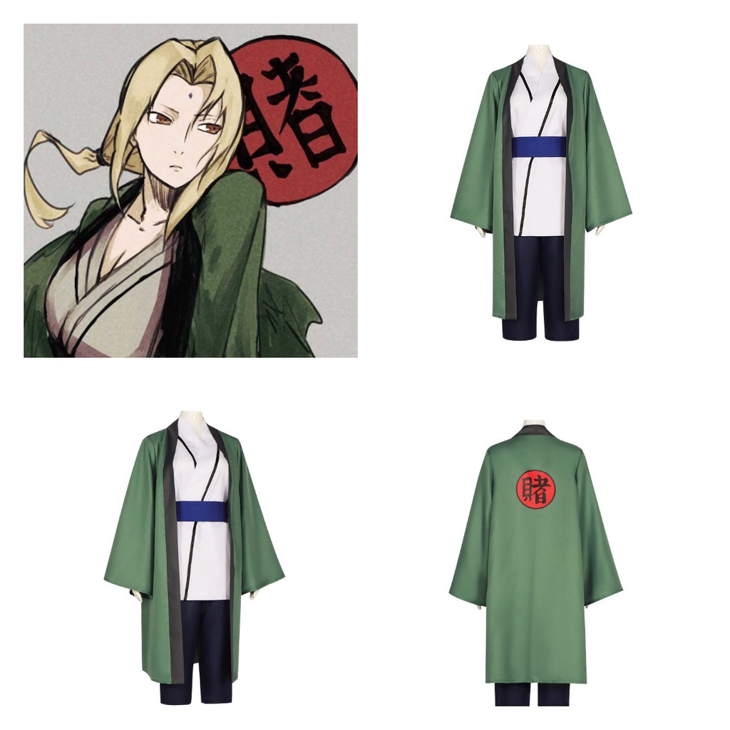 Naruto Tsunade Cosplay Costume Girls Women Kimono Suit Ninja Village ...