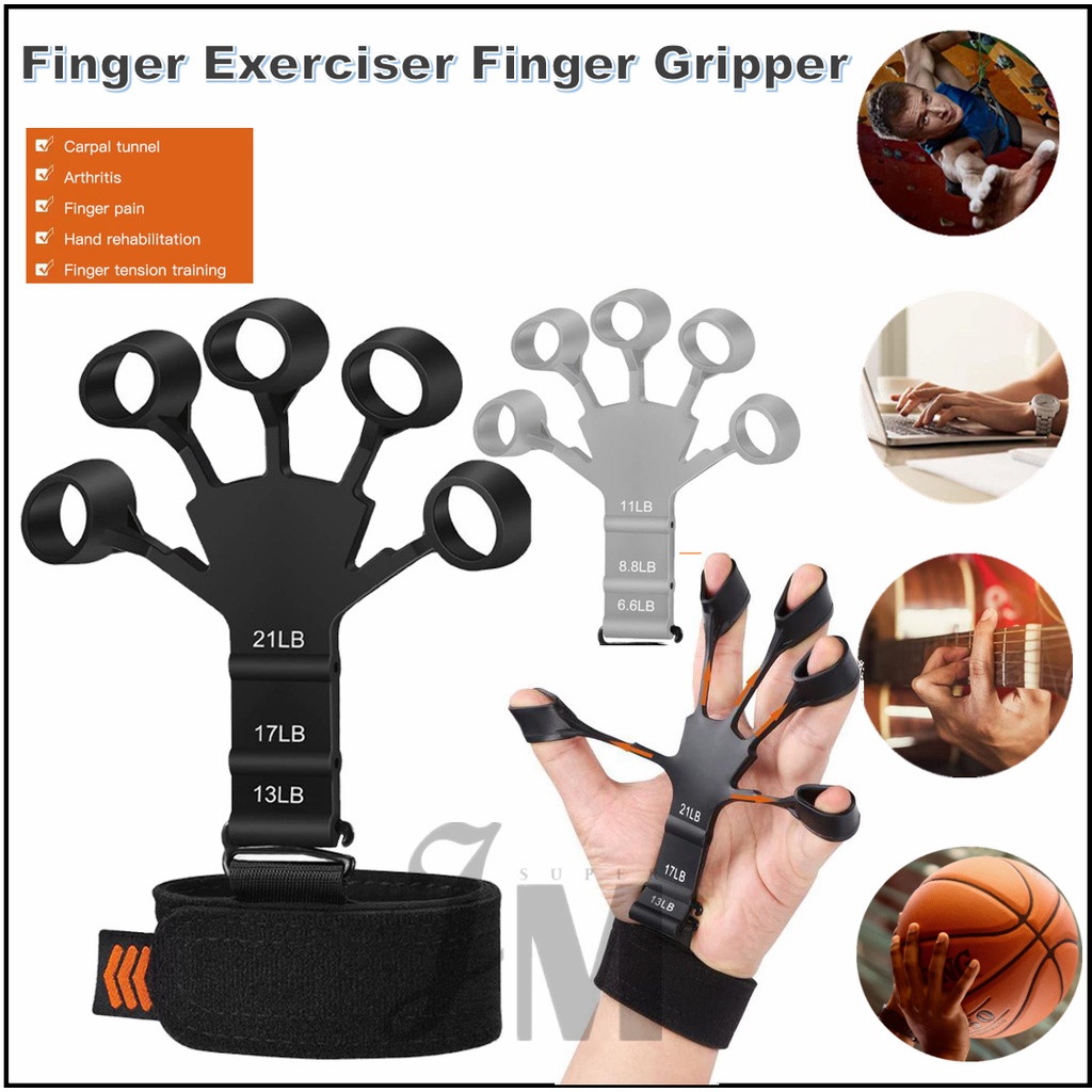 2-Pack Finger Exerciser 6-Stage Acoustic Guitar Anti-Recovery Physical ...