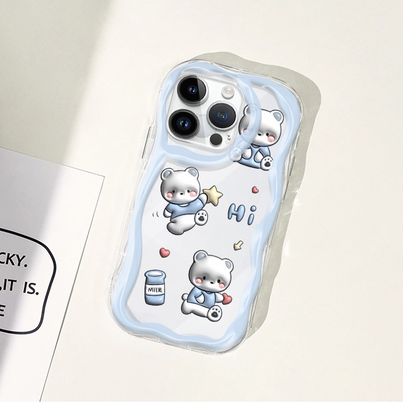 YBD Cute Wave Phone Case for Vivo Y02 Y02A Y02T V2254 Small Fresh ...