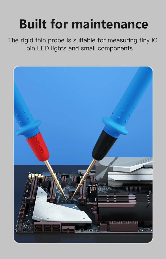 MaAnt 1000V 20A Universal Multimeter Test Leads Soft silicone Cable ...