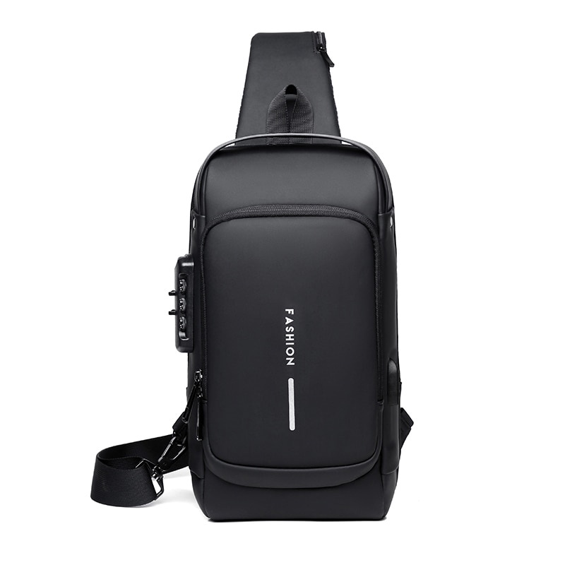 Men's Multifunction Anti-theft USB Shoulder Bag Man Crossbody Cross ...