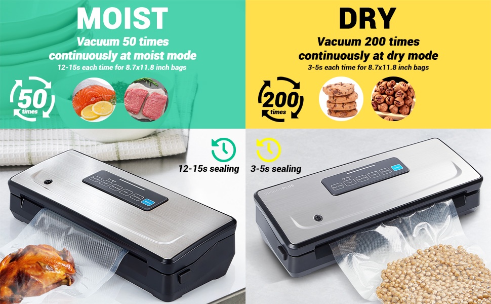 INKBIRD INK-VS02 Household Food Vacuum Packaging Machine Household Automatic Vacuum Heat Sealing ...