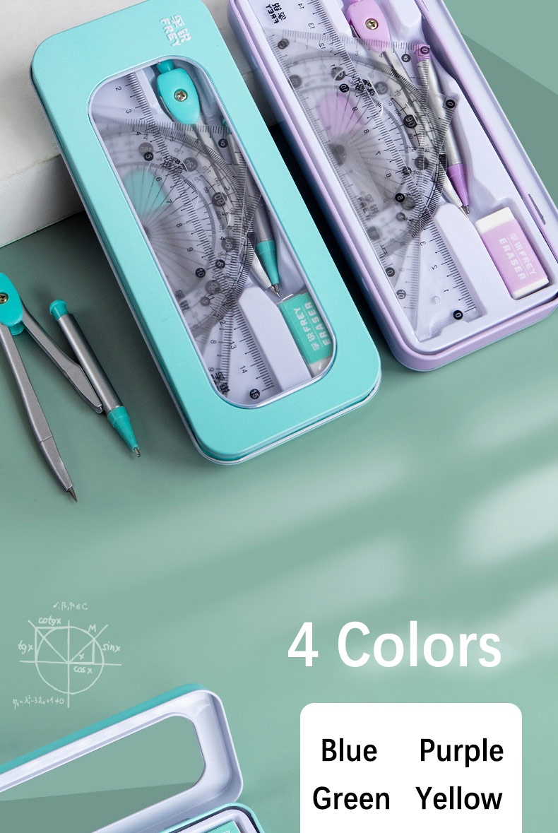 7pcs/Style is random.Set Geometry Compasses//Triangle Ruler/Ruler ...