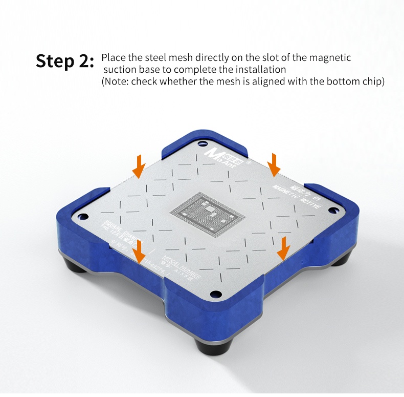 MaAnt C1 Magnetic Power CPU BGA Reballing Stencil Steel Mesh For iPhone ...