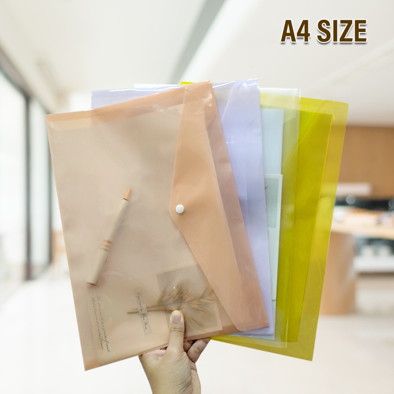 SSD A4 Clear Paper File Folder 6 colors (Stationery School Office Case ...