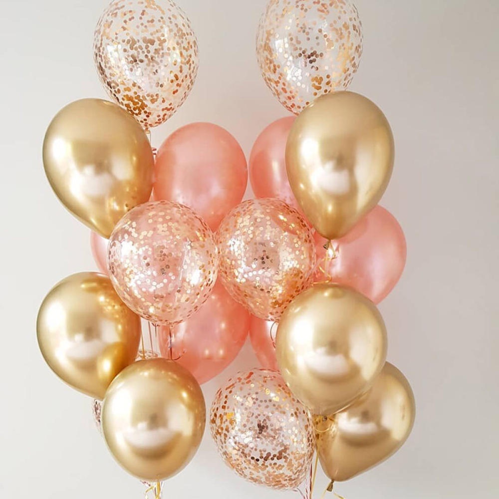 Rose Gold Theme Birthday Decoration Package Set Party Valentines ...