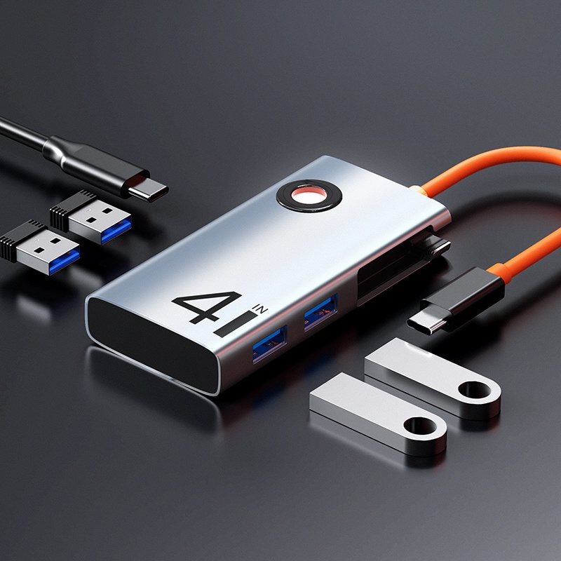 ROCK 4 in 1 USB HUB 4xUSB 3.0 Type C to Multi USB 3.0 Adapter for ...