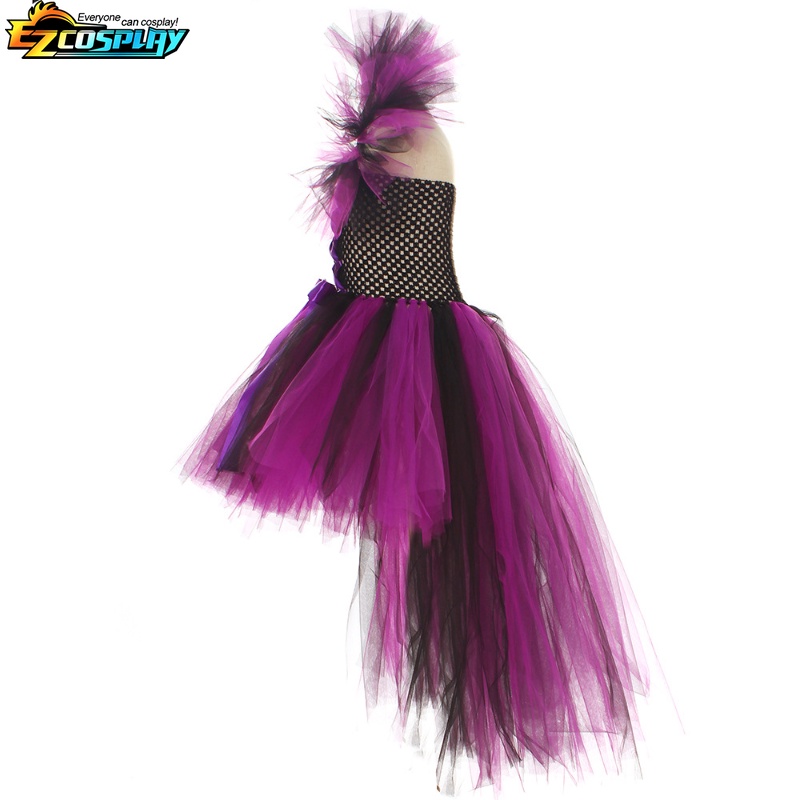 Disney Maleficent Costume Deluxe Girls Halloween Carnival Party Black ...