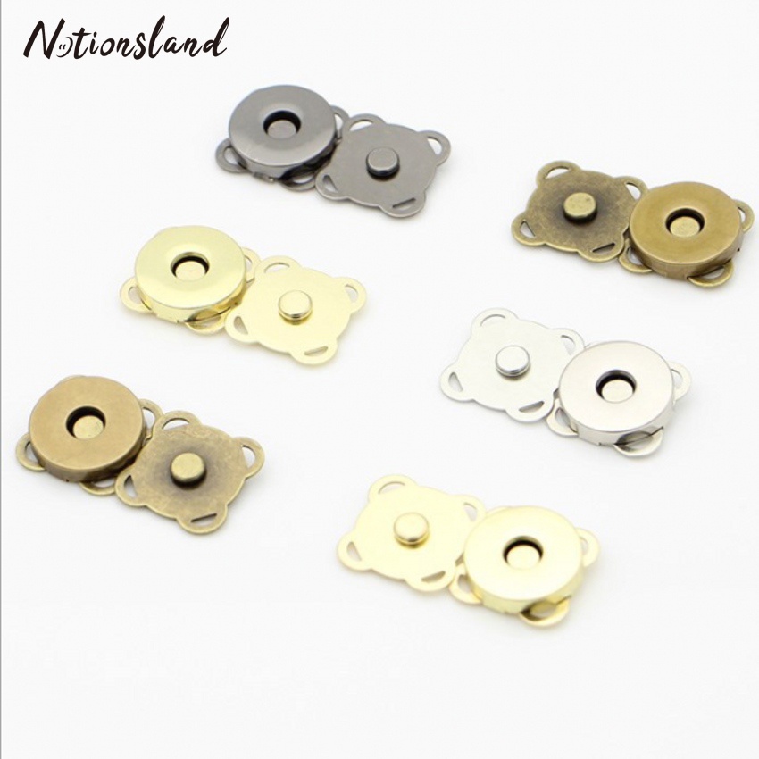 5Pcs/Set Metal Magnetic Snap Fasteners Magnetic Clasps Buttons 10/14mm ...