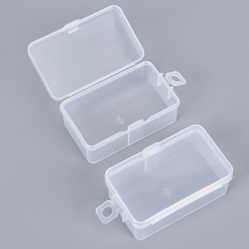 Mini Clear Storage Box with Lid / Plastic Rectangular Collection Case ...