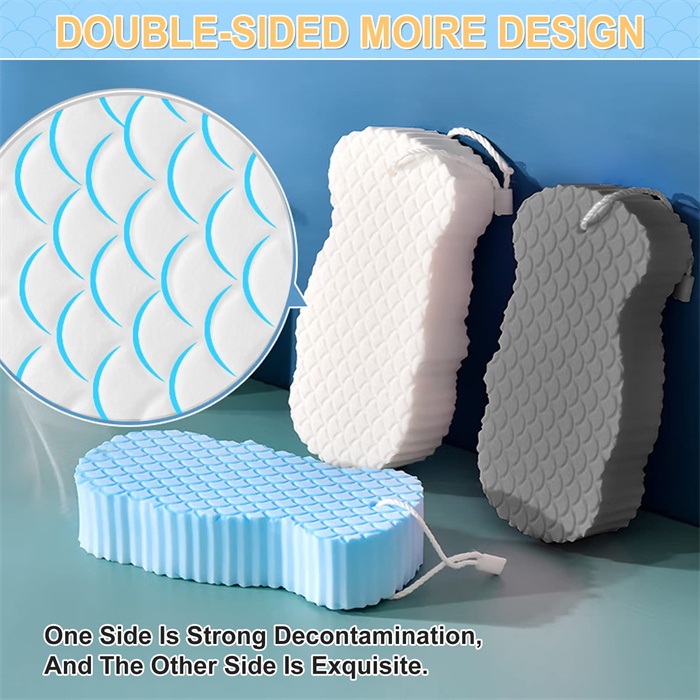 FEELING ⭐3D Soft Sponge Exfoliating Bath Scrubbing Sponges,Scrubber ...