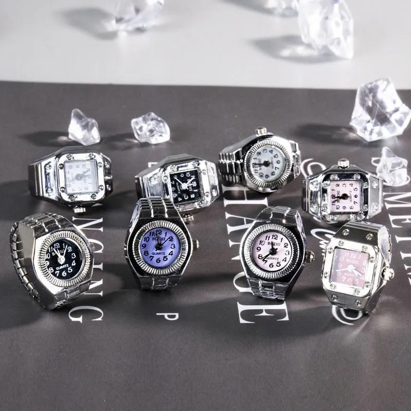 [Featured]Vintage Punk Finger Watch Mini Elastic Strap Watches Couple ...