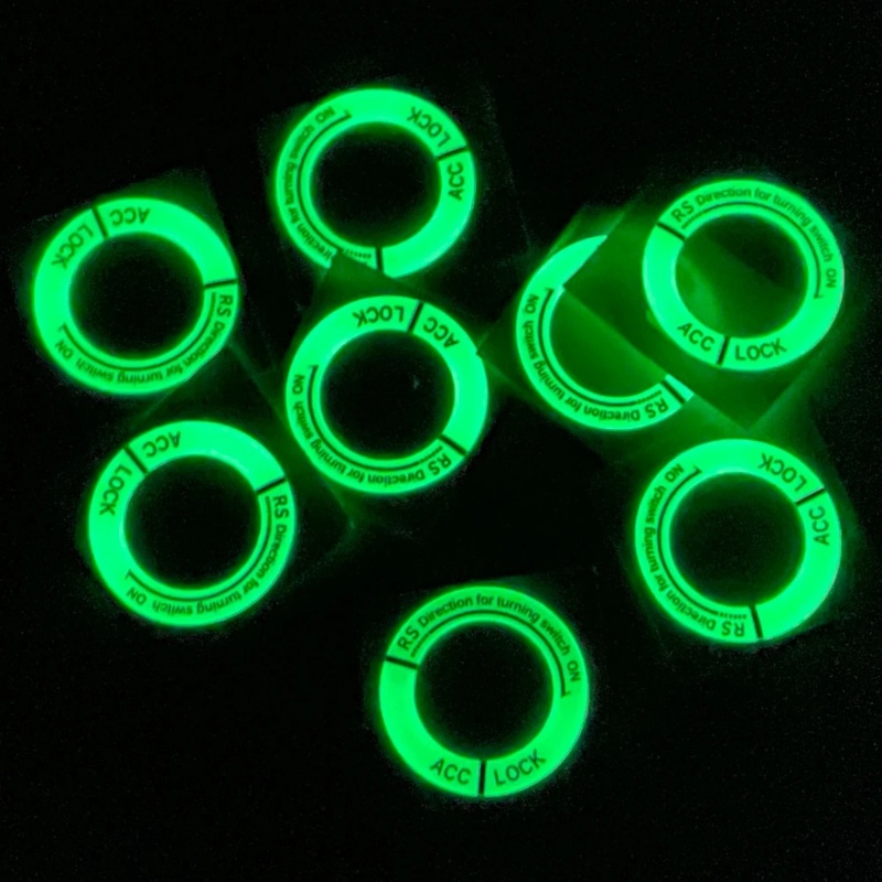 3D Glow In The Dark Car Key Ring Sticker/ Luminous Ignition Switch ...