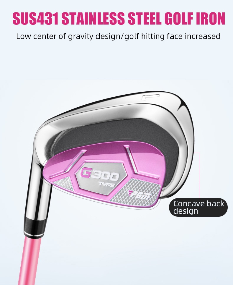 PGM Left Hand 7th Iron Women's Golf Club Single Stainless Steel Head ...